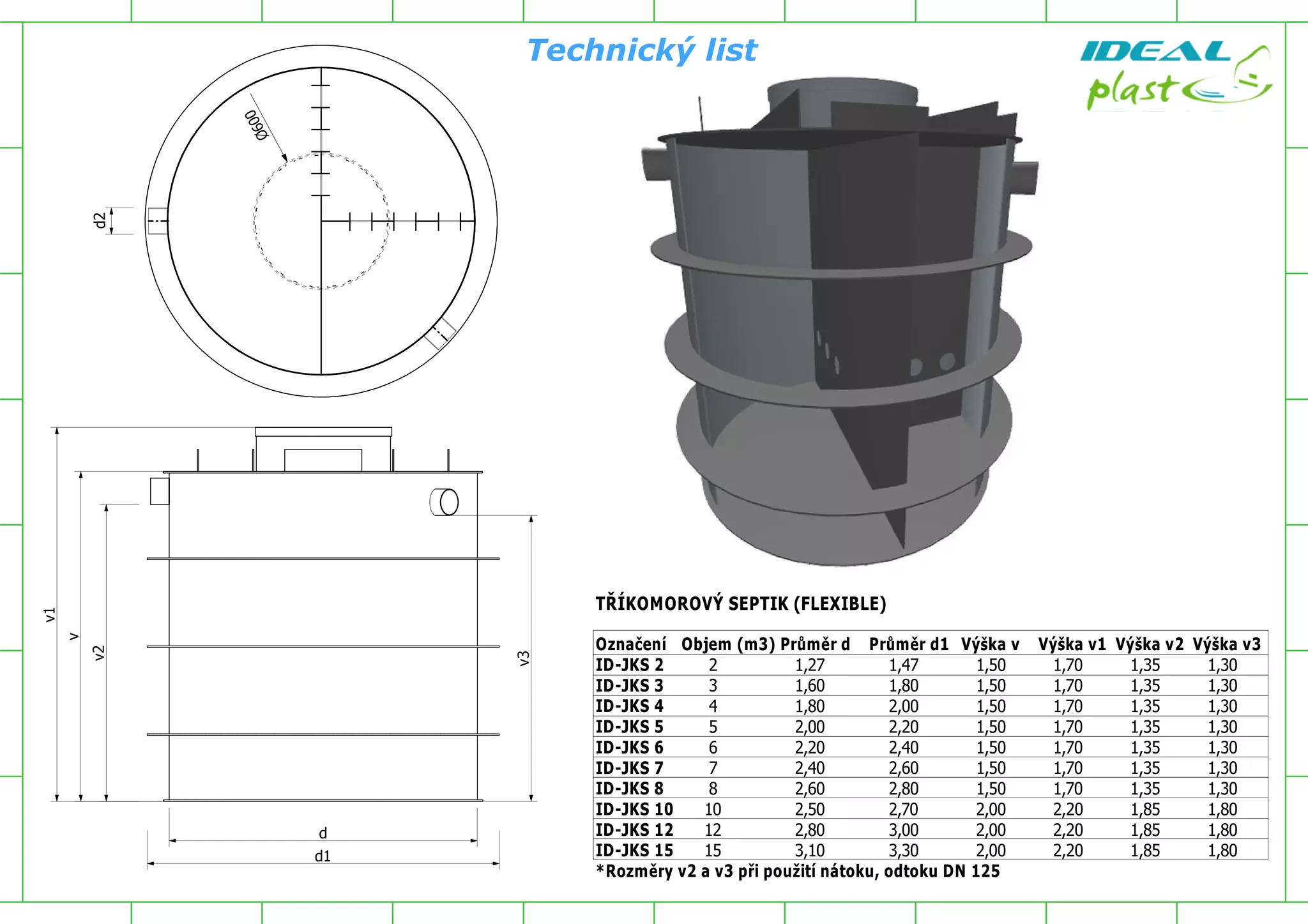 Technicky vykres-septik-samonosny-flexible | PDF