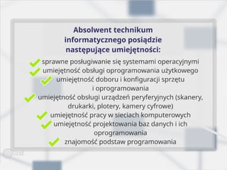 Technik informatyk zawód z przyszłością | PPT