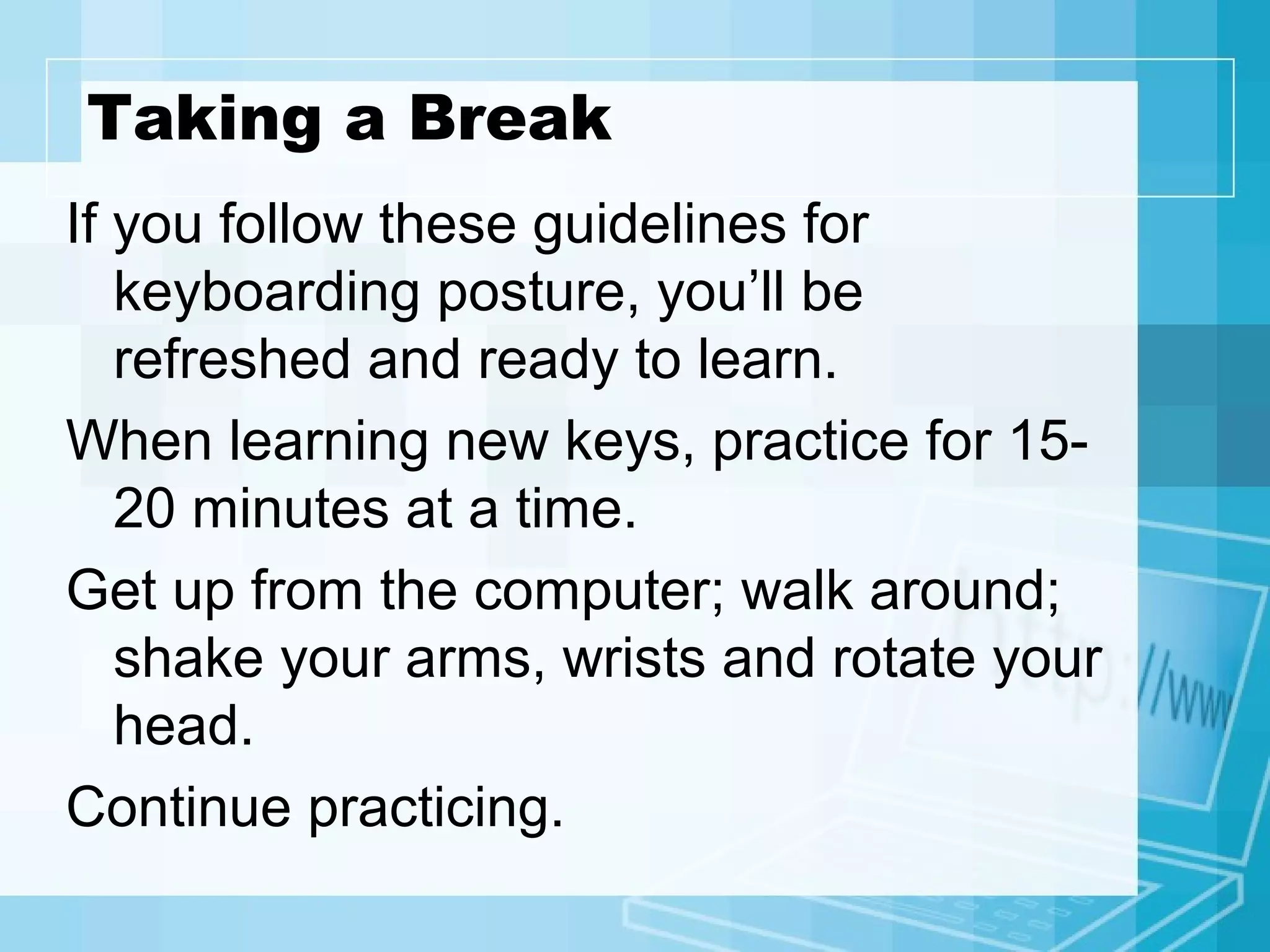 Keyboarding Techniques | PPT