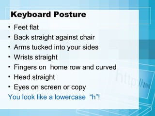 Keyboarding Techniques | PPT