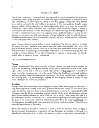 Techniquefor choirs | PDF | Ear, Nose and Throat Conditions | Diseases ...