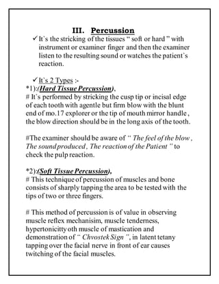 Some Techniques of clinical examination for dental students | PDF