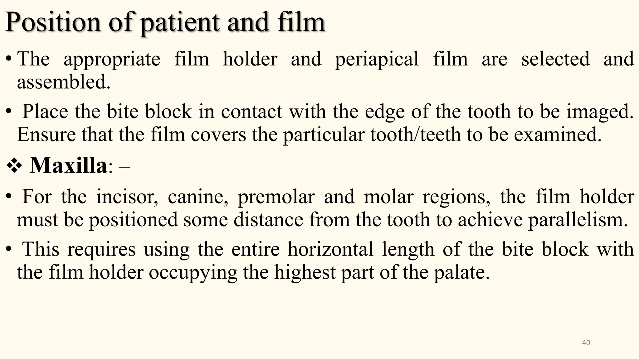 Technique of dental radiographic | PPTX