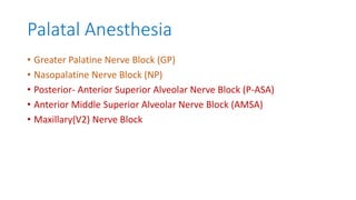 Technique of maxillary anesthesia | PPTX