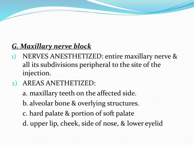 Technique of maxillay anesthesia | PPTX