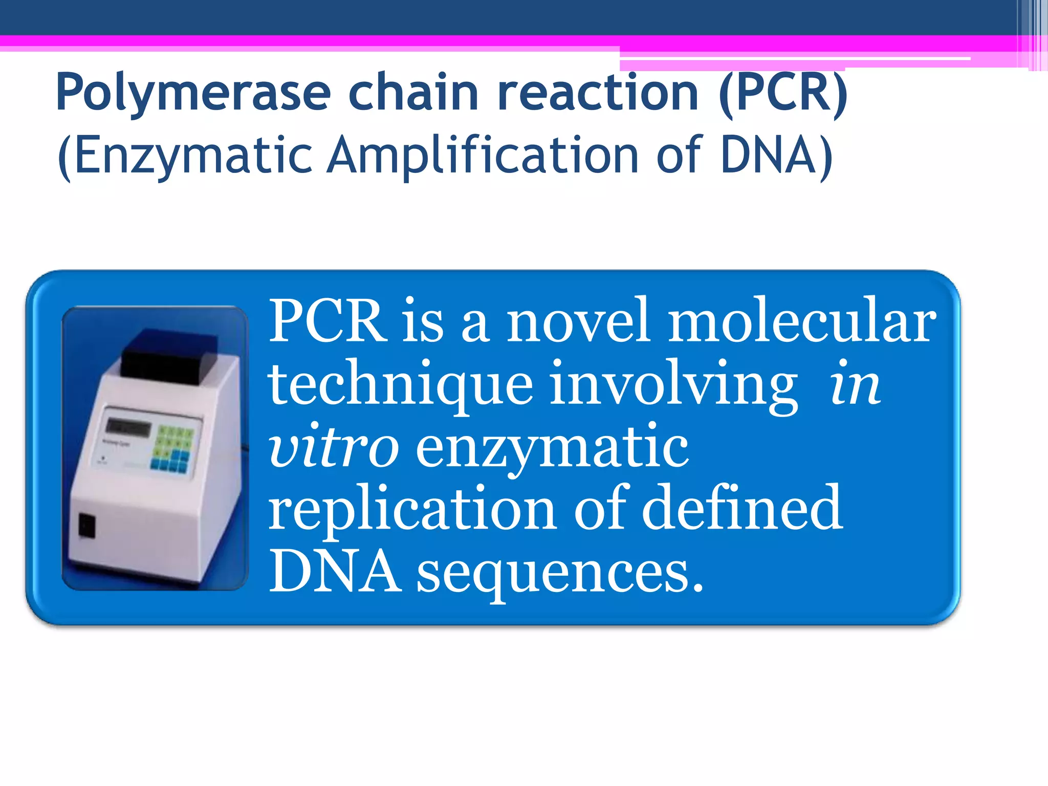 Technique of polymerase chain reaction (pcr) experimental biotechnology ...