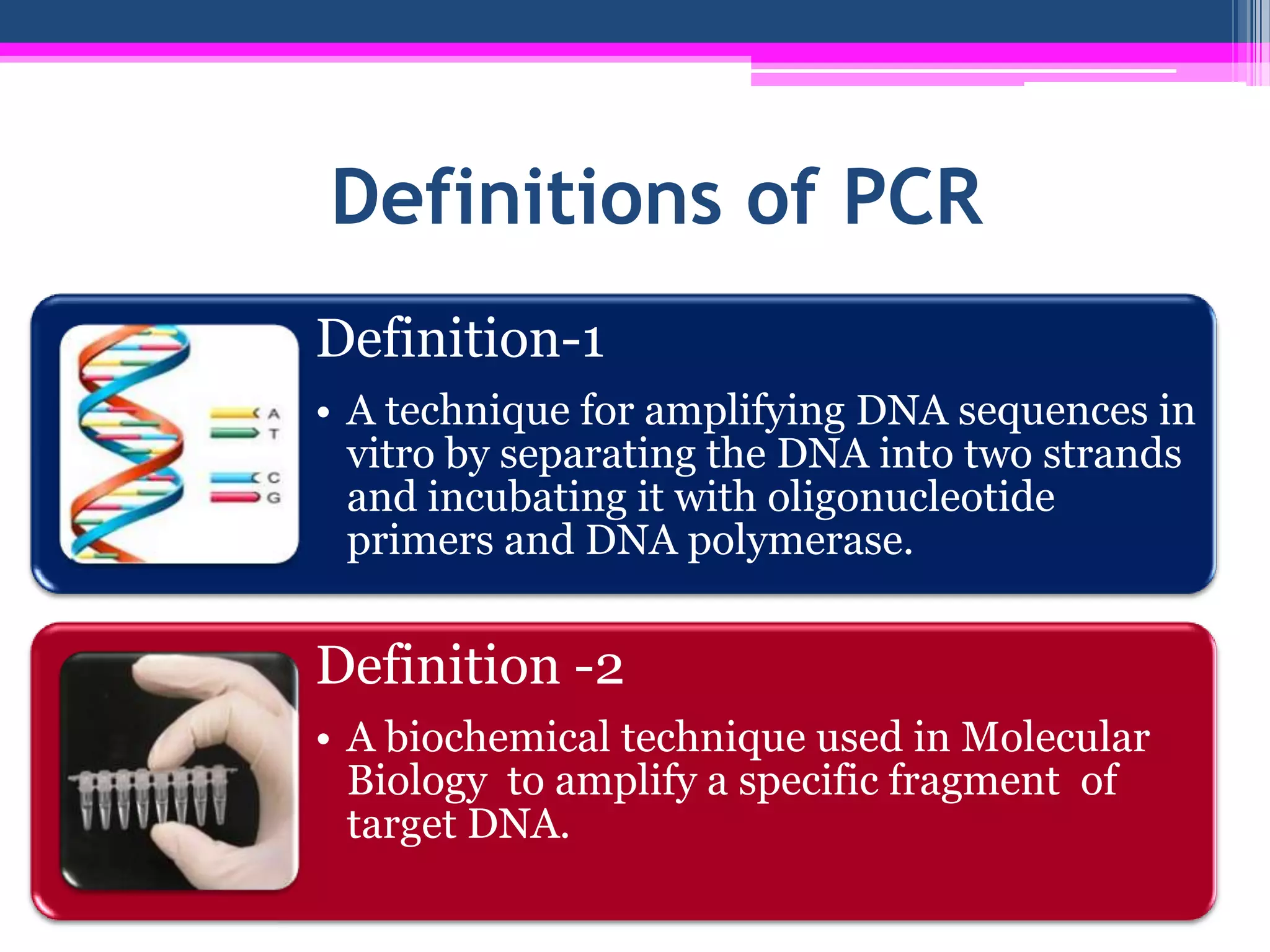 Technique of polymerase chain reaction (pcr) experimental biotechnology ...