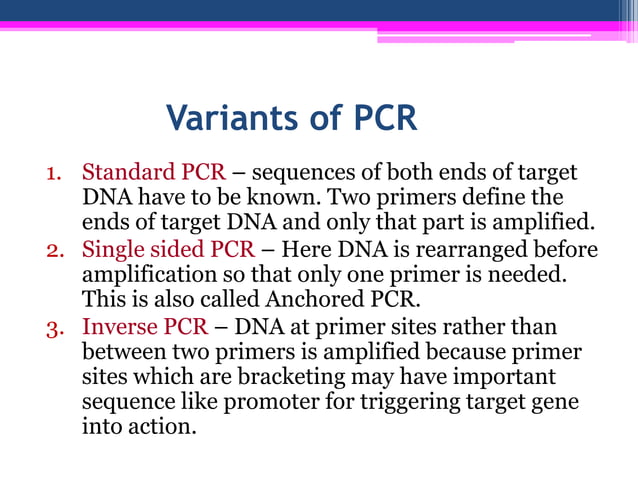 Technique of polymerase chain reaction (pcr) experimental biotechnology ...