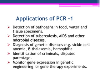 Technique of polymerase chain reaction (pcr) experimental biotechnology ...
