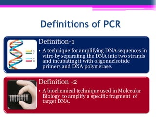 Technique of polymerase chain reaction (pcr) experimental biotechnology ...