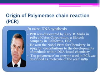Technique of polymerase chain reaction (pcr) experimental biotechnology | PPTX