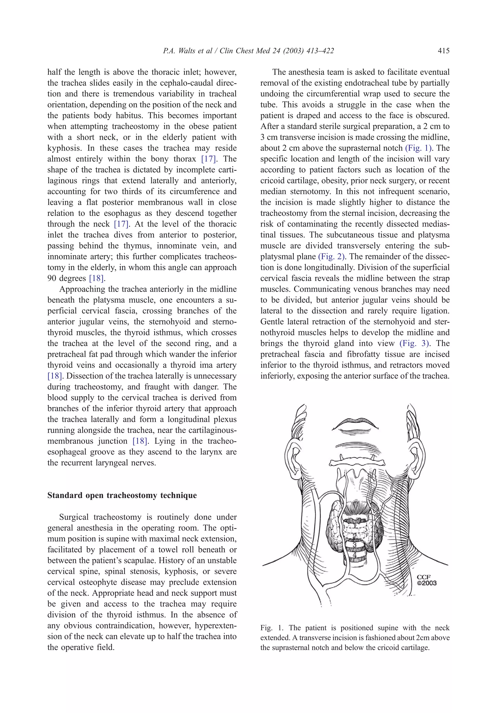 Technique of tracheostomy | PDF | Ear, Nose and Throat Conditions ...