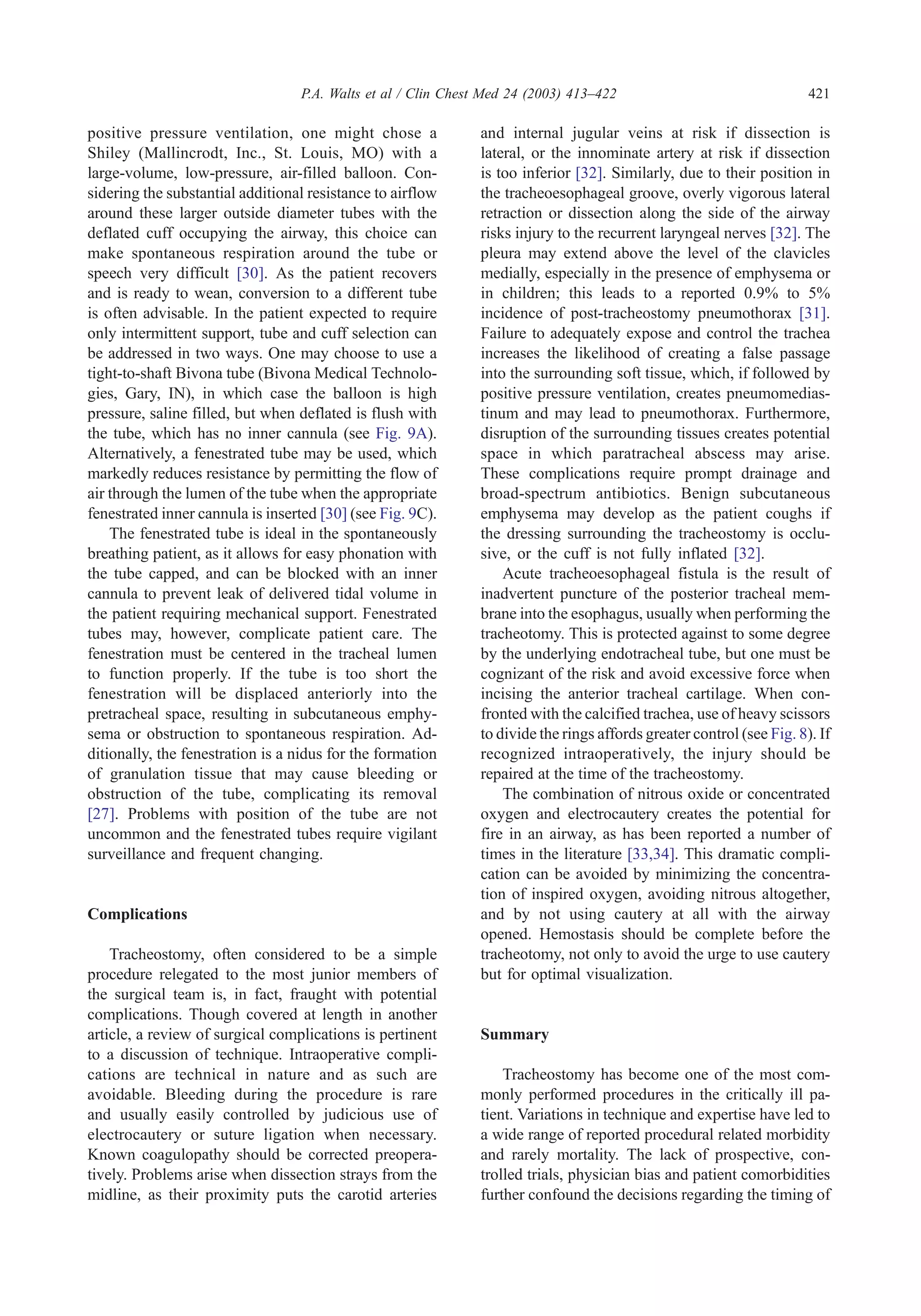 Technique of tracheostomy | PDF | Ear, Nose and Throat Conditions ...
