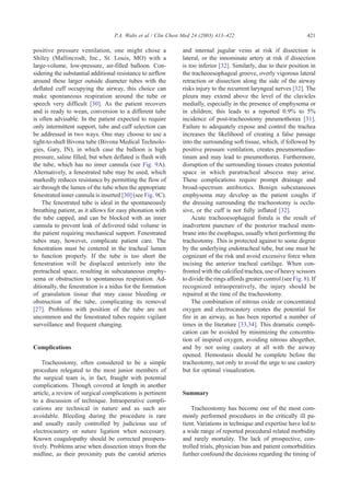 Technique of tracheostomy | PDF | Ear, Nose and Throat Conditions | Diseases and Conditions