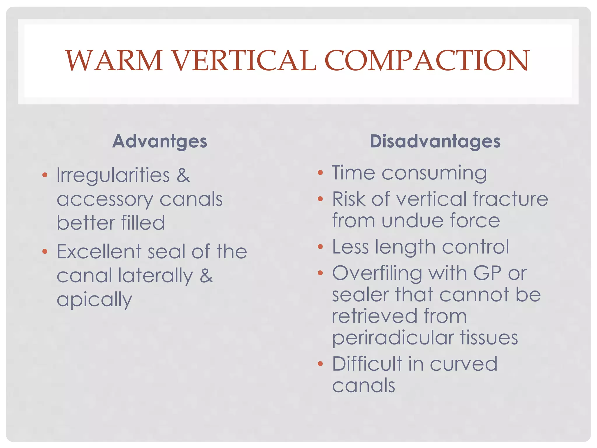 Techniques of Root Canal Obturation | PPTX
