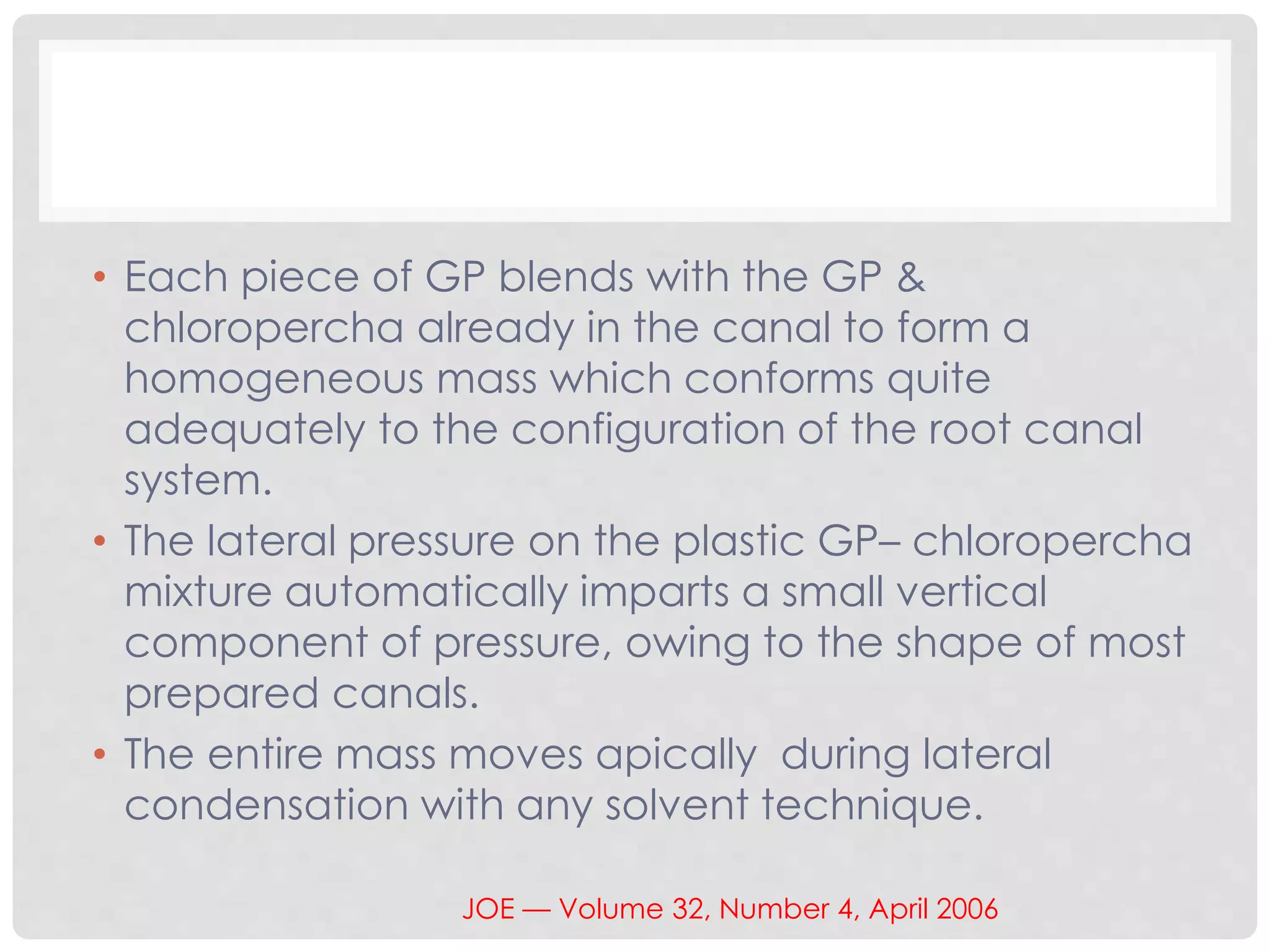 Techniques of Root Canal Obturation | PPTX