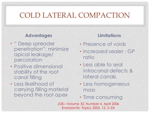 Techniques of Root Canal Obturation
