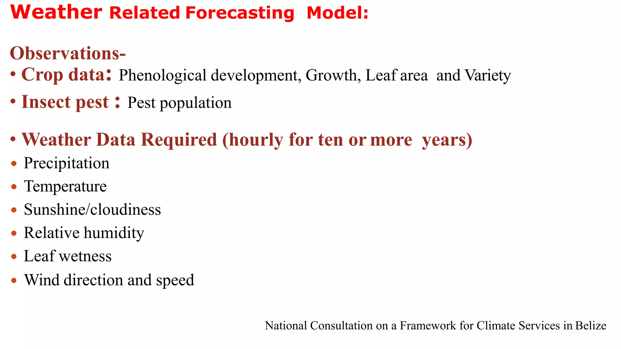 pest forecasting models | PPTX