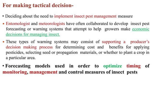 pest forecasting models | PPTX