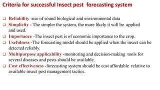 pest forecasting models | PPTX