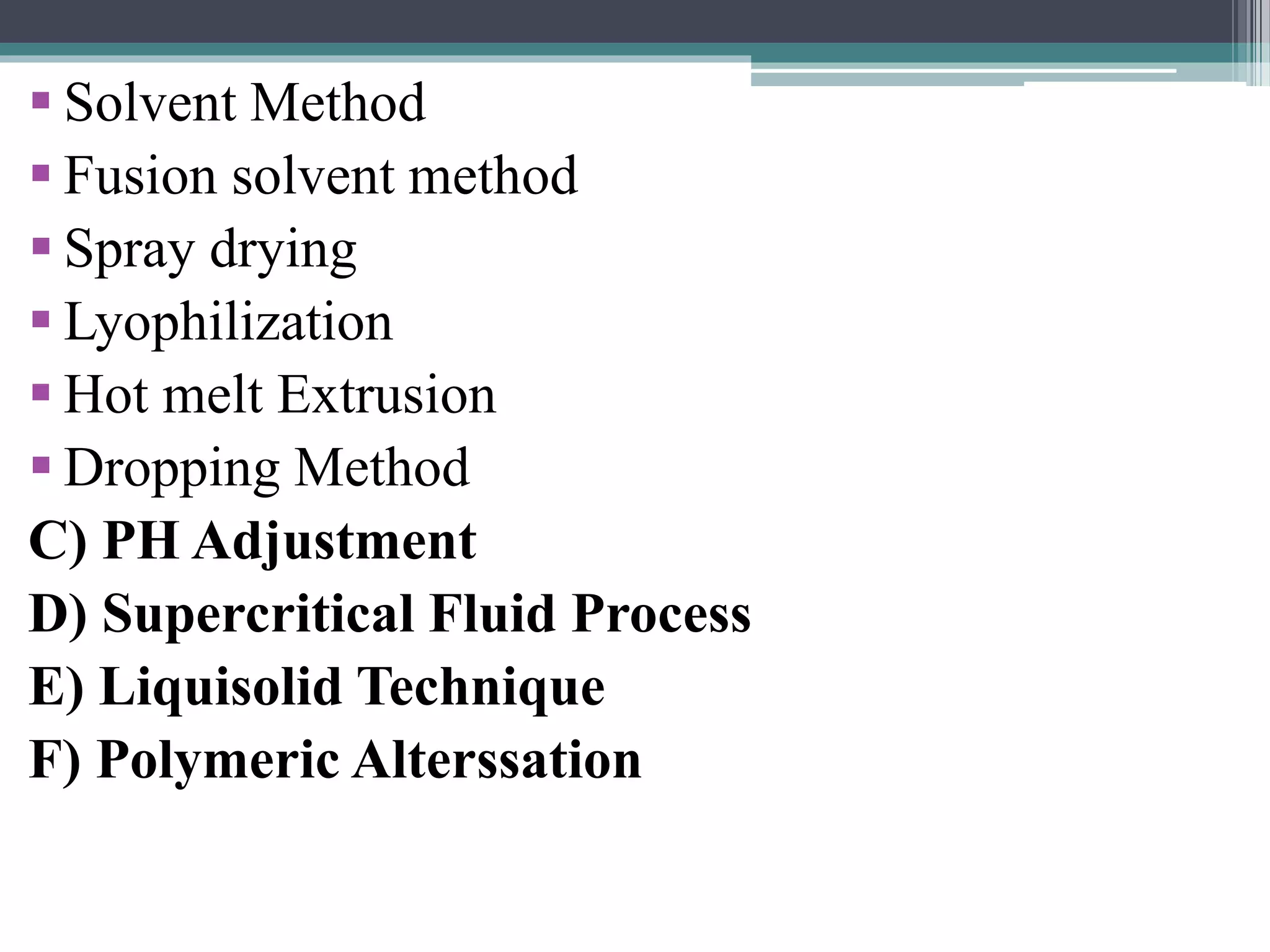 Classification of Solubility Enhancement Techniques | PPTX | Pharmaceutical Industry | Industries
