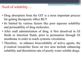 Classification of Solubility Enhancement Techniques | PPTX