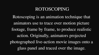 digital animation power point on animation techniques | PPTX