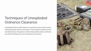 Techniques of Unexploded Ordnance Clearance | PDF
