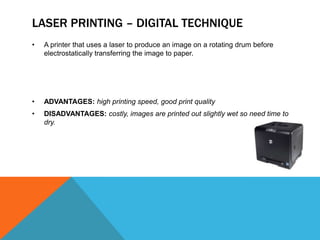 Techniques and technologies used in print production | PPTX