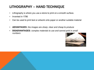 Techniques and technologies used in print production | PPTX
