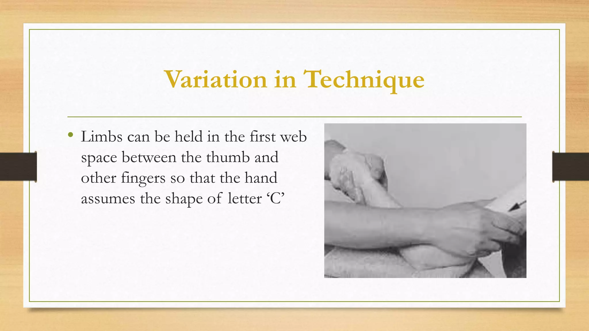 Basic Techniques of therapeutic Massage | PPTX