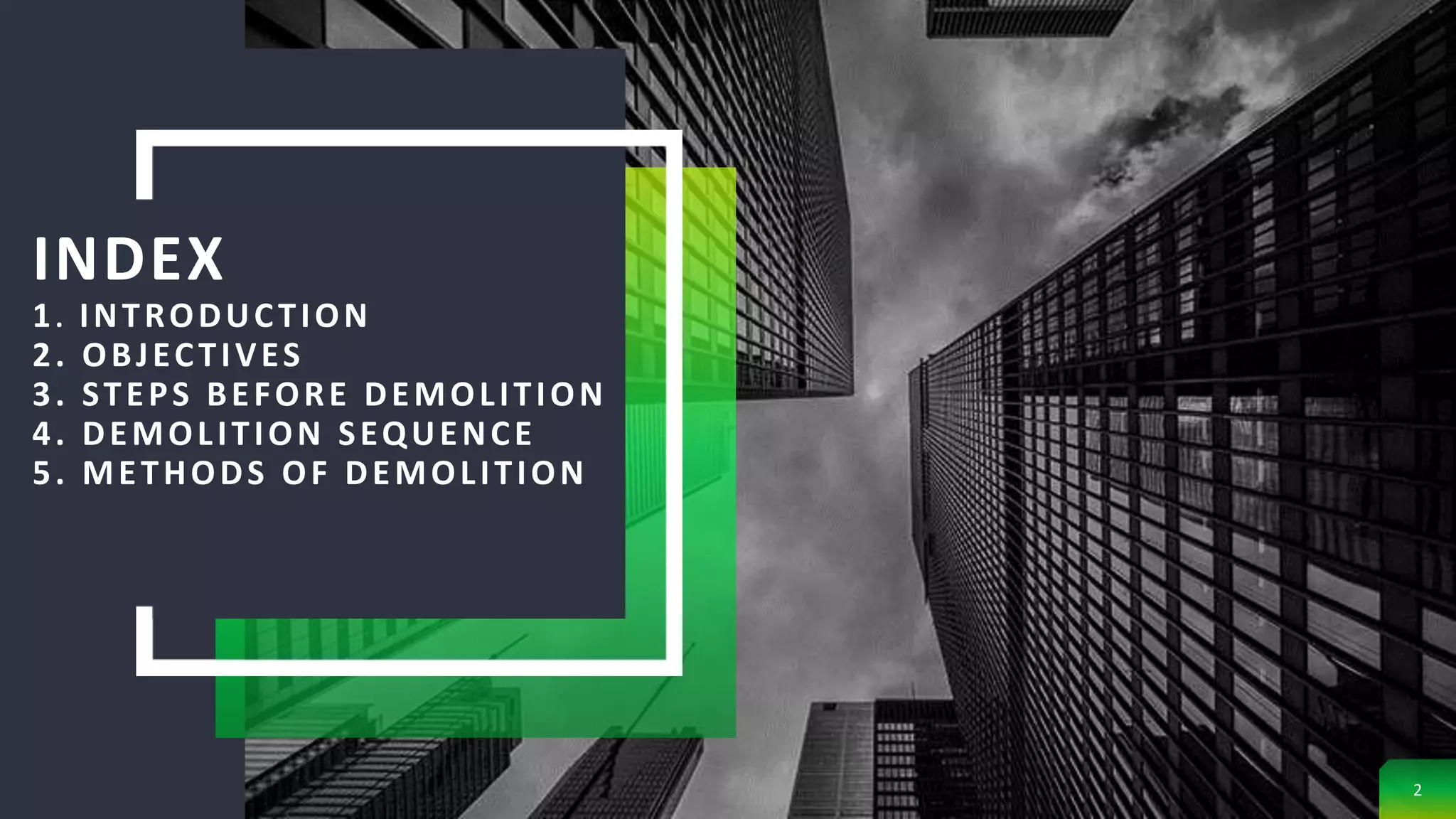 Techniques behind demolition of structures | PPT