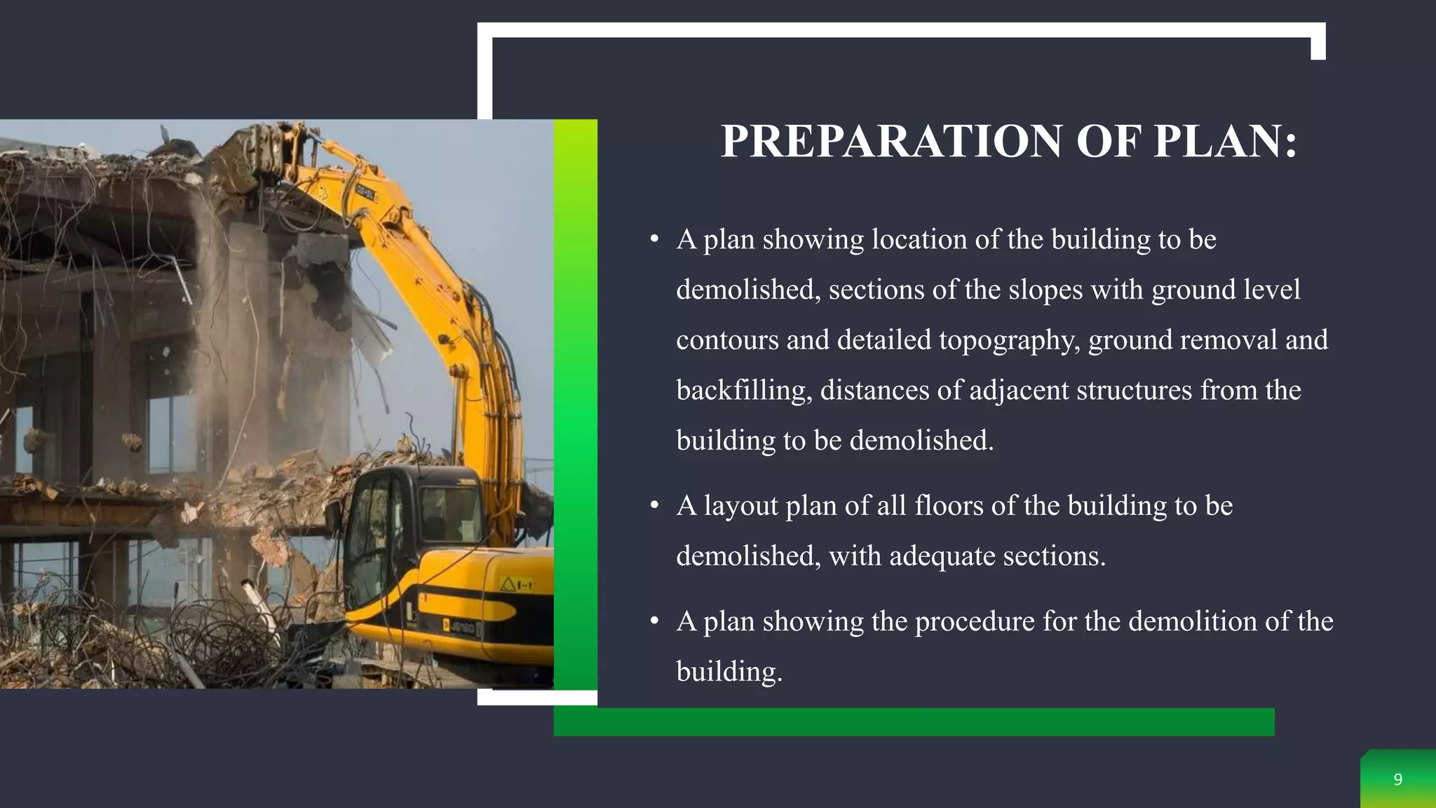 Techniques behind demolition of structures | PPT