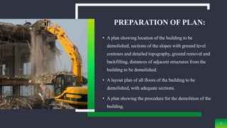 Techniques behind demolition of structures | PPT
