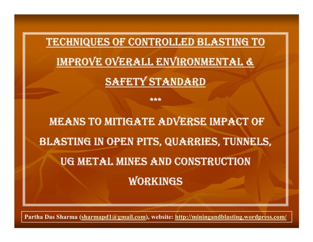 Techniques of Controlled Blasting | PDF