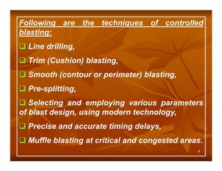 Techniques of Controlled Blasting | PDF