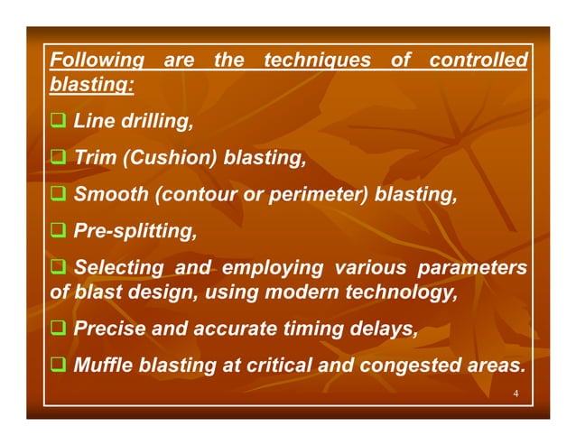 Techniques of Controlled Blasting | PDF