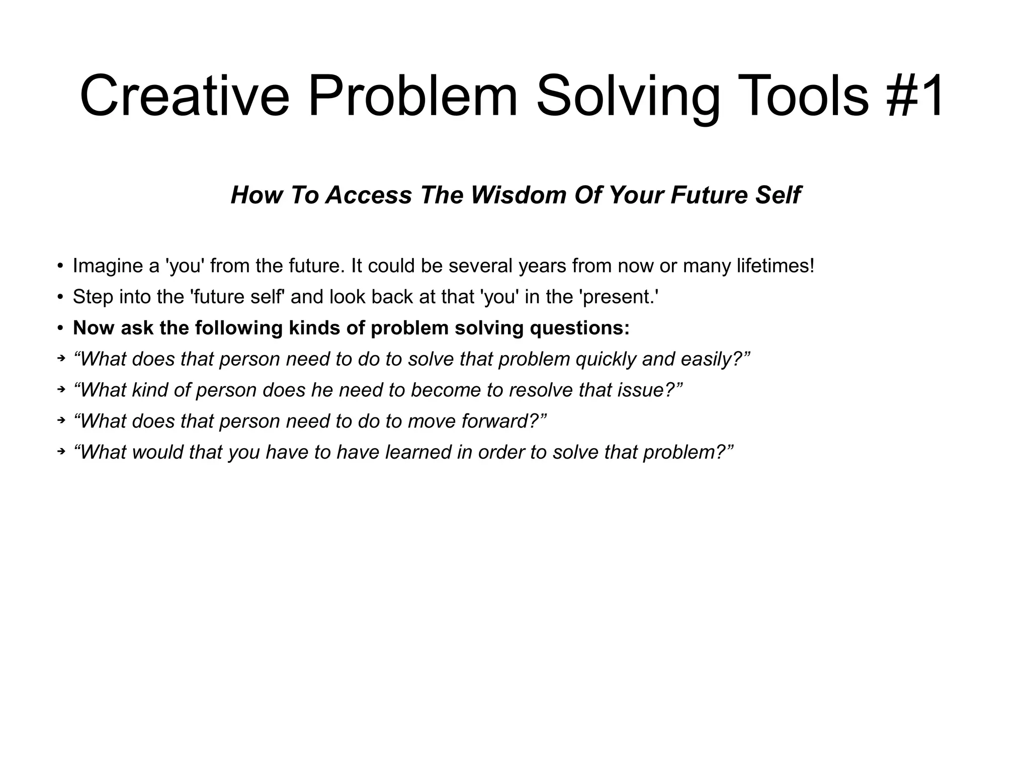 Techniques For Creative Problem Solving | ODP | Internet for Beginners ...