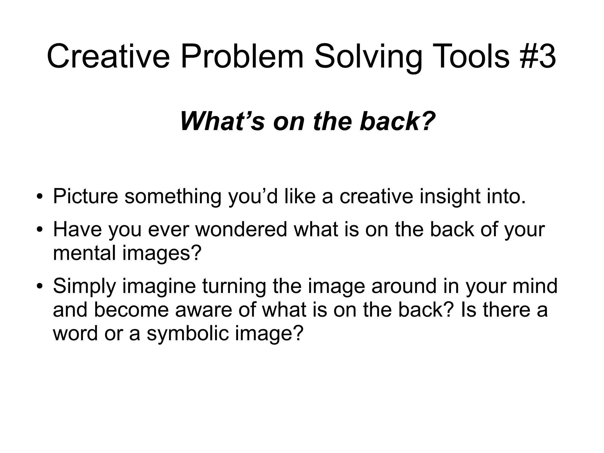 Techniques For Creative Problem Solving | ODP | Internet for Beginners ...