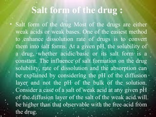 Techniques for enhancement of dissolution rate | PPT