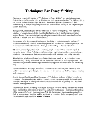 Techniques For Essay Writing.pdf