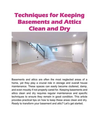 Techniques for Keeping Basements and Attics Clean and Dry.pdf