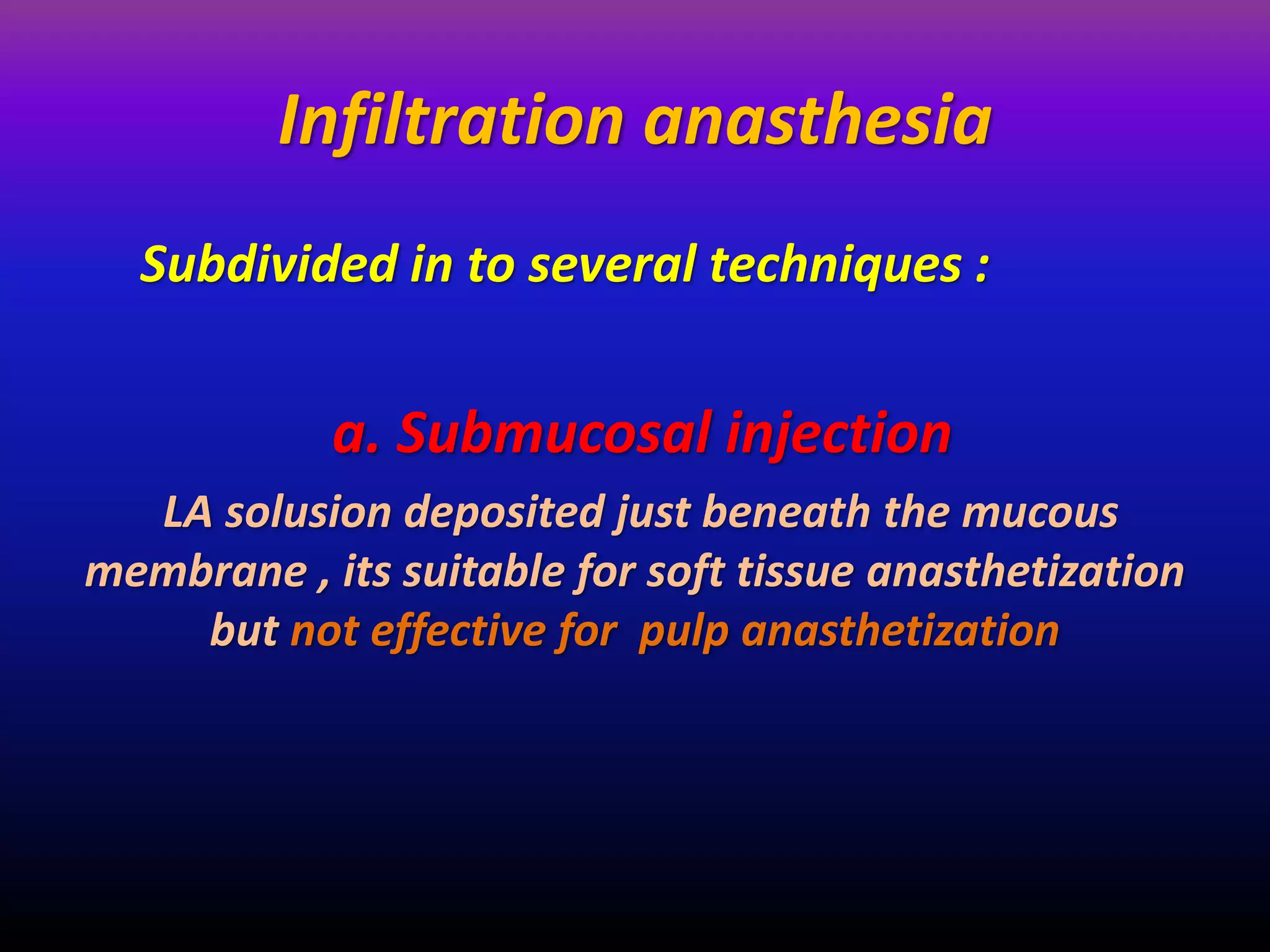 Techniques for local anasthesia in dentistry | PPSX