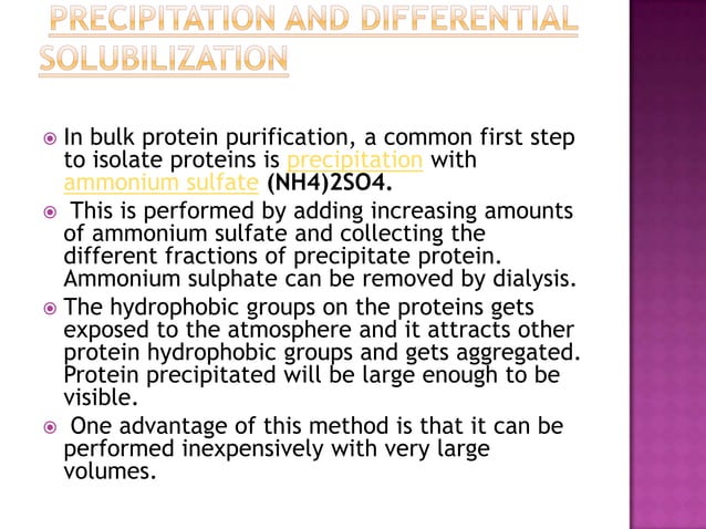 Techniques for protein purification | PPTX | Chemistry | Science