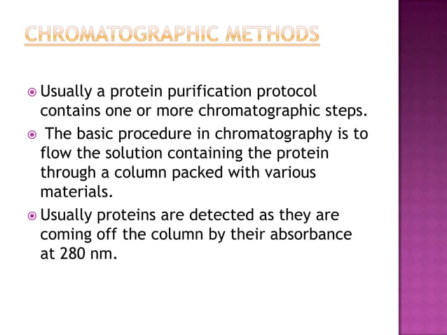 Techniques for protein purification | PPTX | Chemistry | Science