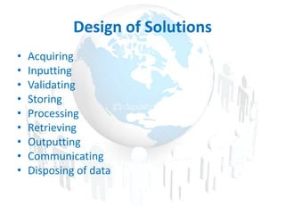Techniques for representing the design of the solution lis 118 | PPT