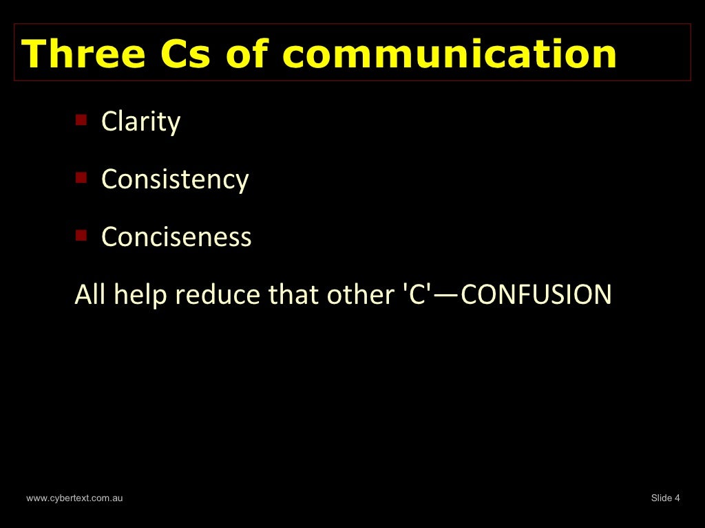 Three Cs Of Communication Clarity
