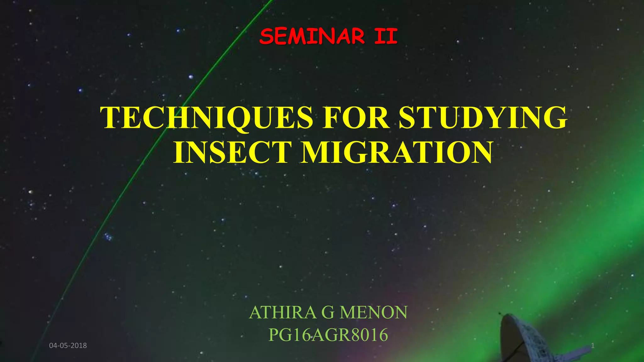 Techniques for studying insect migration | PDF