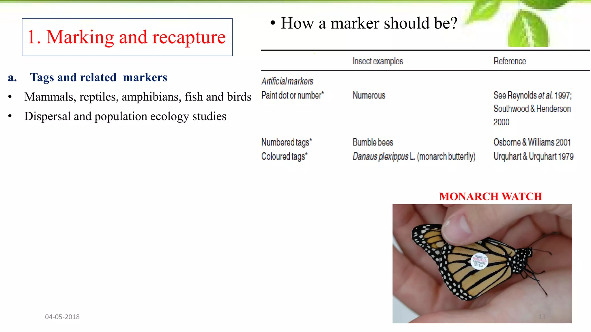 Techniques for studying insect migration | PDF