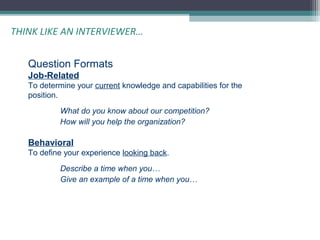 Techniques for successful job interview | PPT | Resume Writing and ...